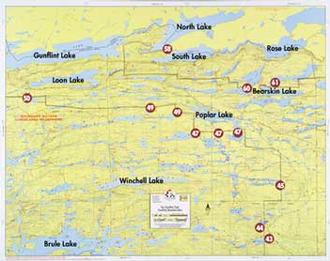 Fisher Maps F13 : Gunflint Lake, Bearskin | Boundary Waters Catalog